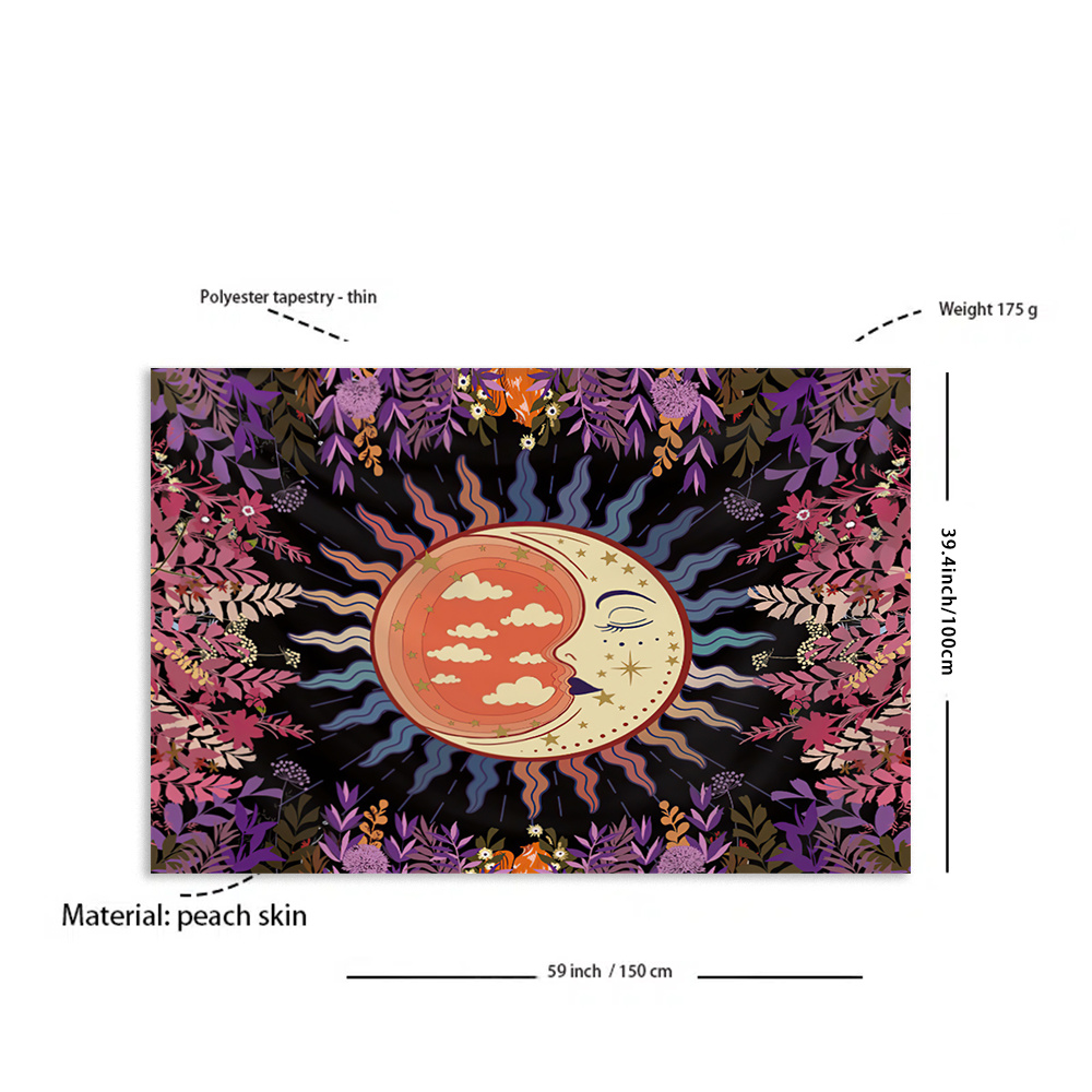 1pc Moon Leaf Tapestry For Living Room Bedroom Home Decor With ...