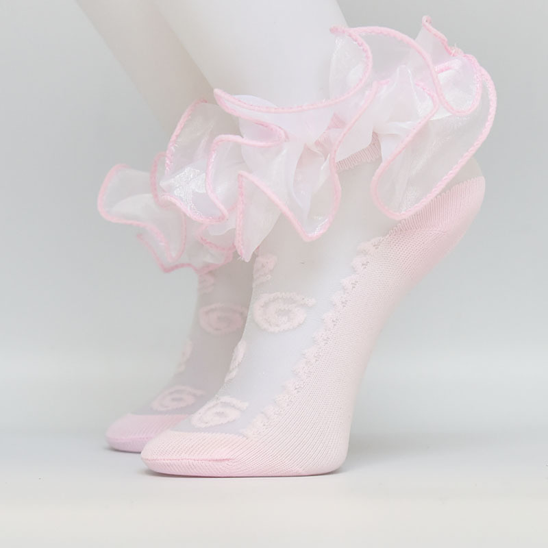 Girls Elegant Mesh Lace Princess Socks Party - Temu Norway