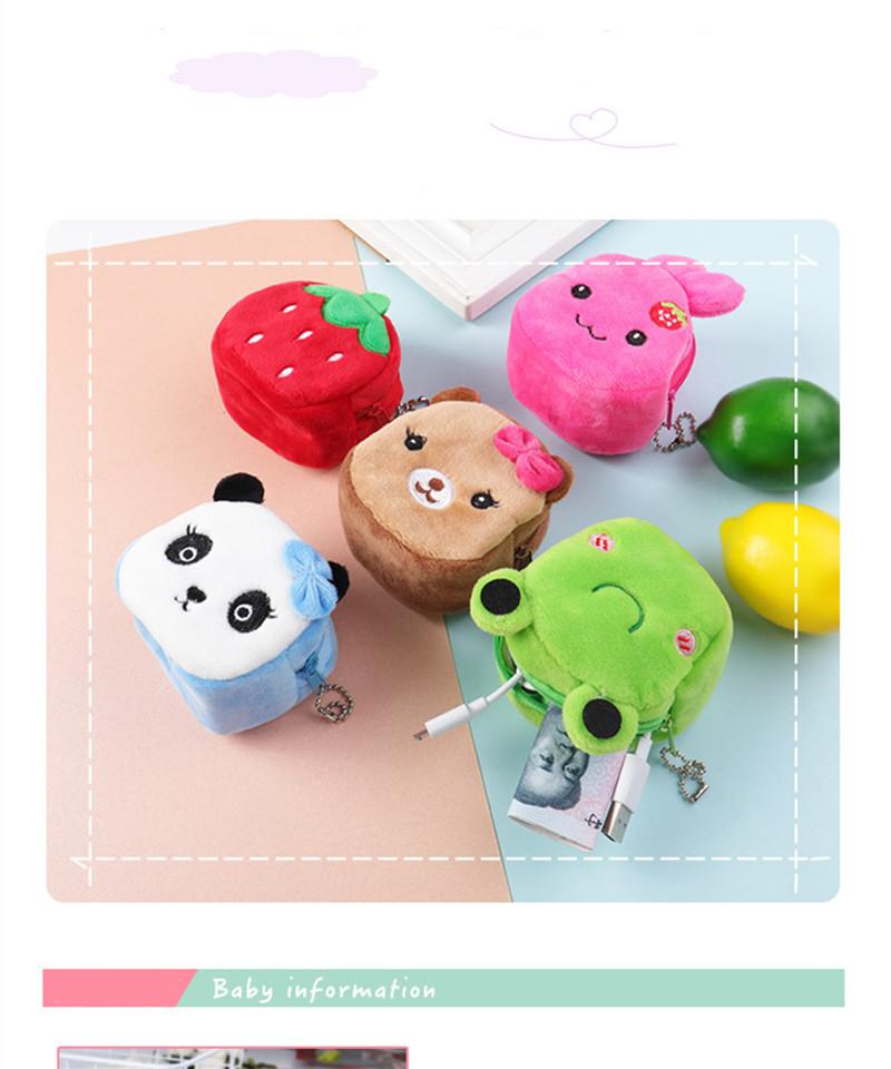Girls Cute Cartoon Plush Animal Coin Purse Mini Wallet - Temu United ...