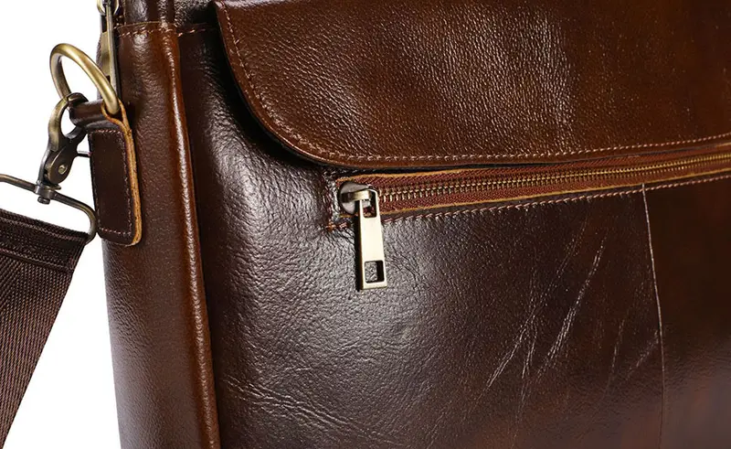 정품 가죽 남성 가방 탑 레이어 소 가죽 어깨 Crossbody 가방 패션 토트 비즈니스 서류 가방 Temu Republic