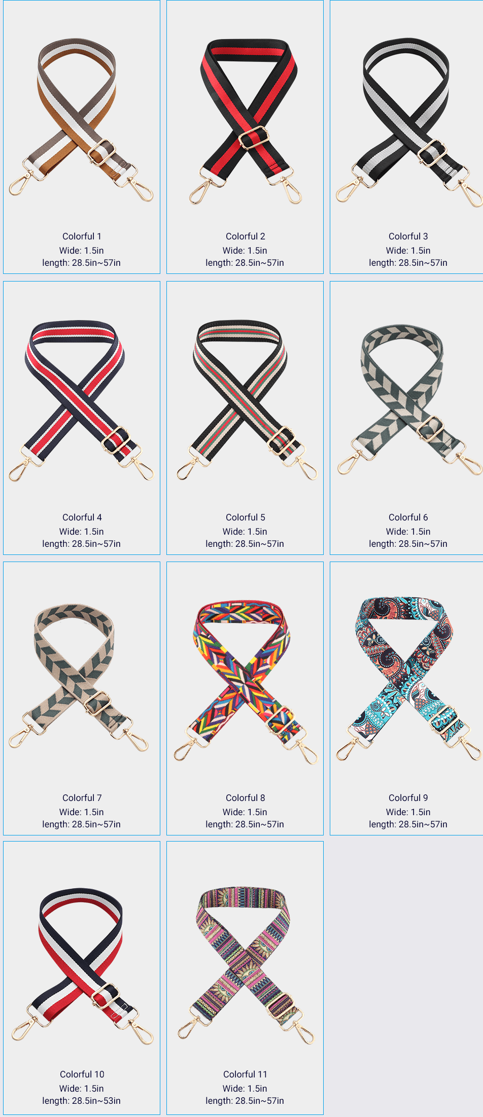 Colorful Shoulder Bag Strap Adjustable Strap Crossbody Bag - Temu Denmark