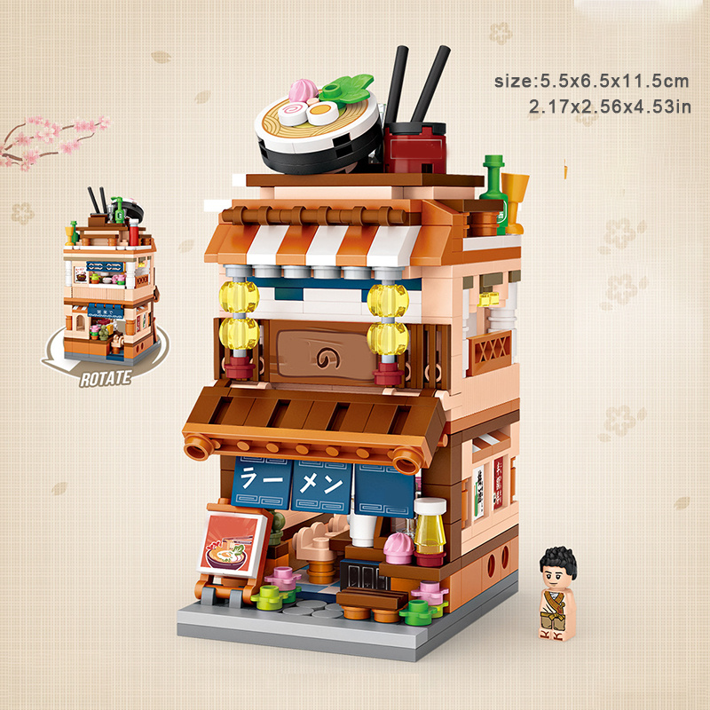 New Style Mini Street View Restaurant Building Blocks Educational ...