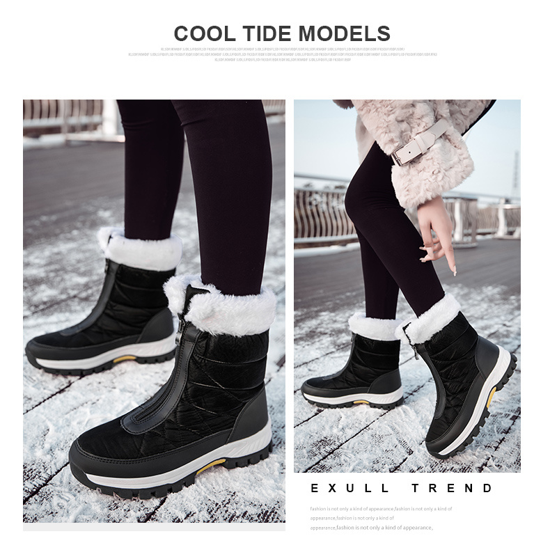 Women's Outdoor Waterproof Fleece Boots Winter Thermal - Temu United ...