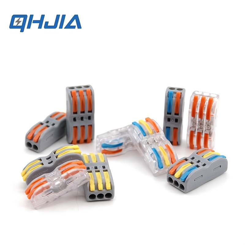 10pcs Wire Connectors 222 Conductor Spl 3 Push In Mini Terminal Block ... 10pcs Wire Connectors 222 Conductor Spl 3 Push In Mini Terminal Block ...