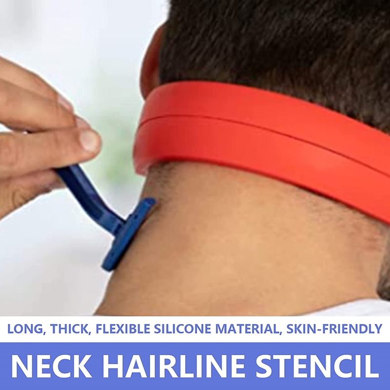 Neckline 면도 템플릿 및 헤어 트리밍 가이드 이발사 스타일 Diy 핸즈프리 컷 트림 및 면도 직선 사 Temu