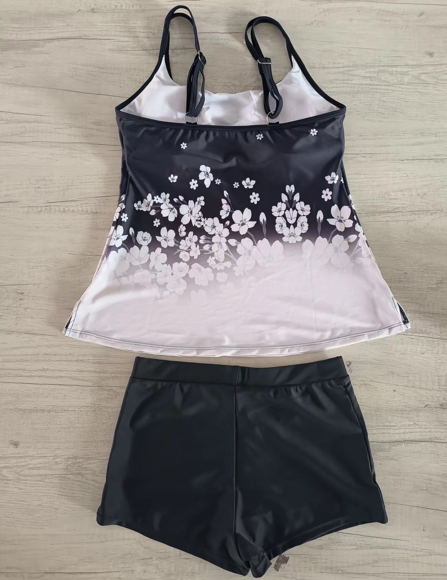 Plus Size Casual Swimsuit Set Women's Plus Colorblock Floral - Temu ...