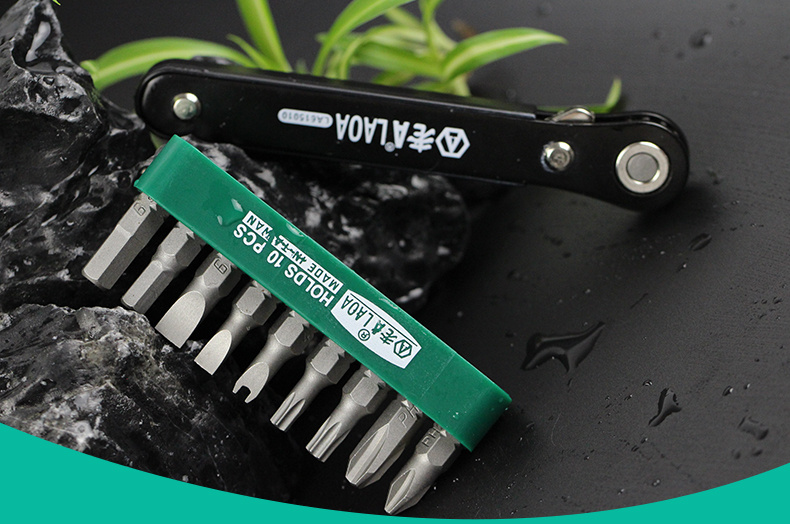 1 Set Mini Ratchet Wrench Screwdriver Bit Set With Hex Shank Phillips ...