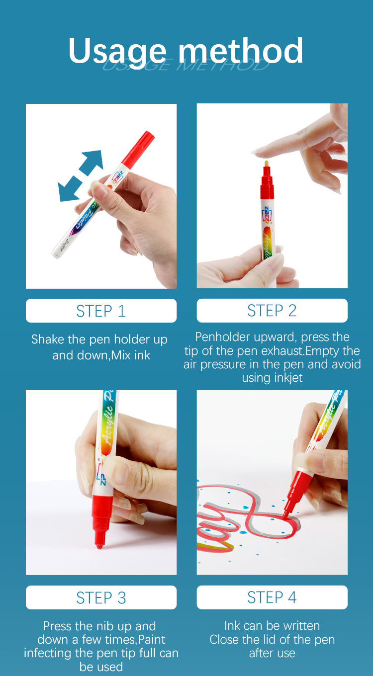 Acrylic Markers Special Markers Children Students Draw - Temu