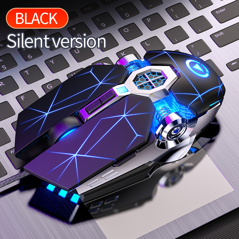 Silent Stylish Gaming Mouse With Macro Breathing Lights LED PC Laptop