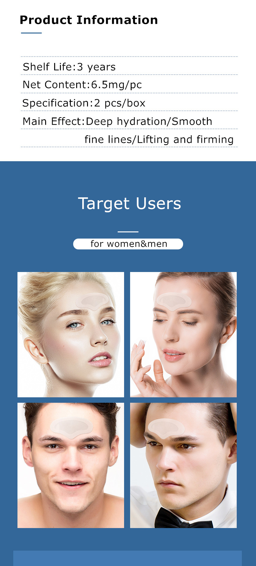 Micro needle Forehead Patches Patch Hyaluronic Acid - Temu