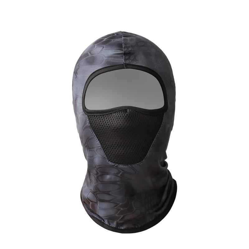 1pc Ice Silk Sunscreen Hood Mesh Mask Desert Python Pattern Casual Cap ...
