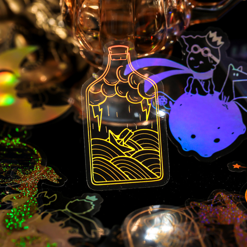 40pcs Pvc Laser Sticker 12 1 9cm 4 8 3 5inch - Office & School Supplies ...