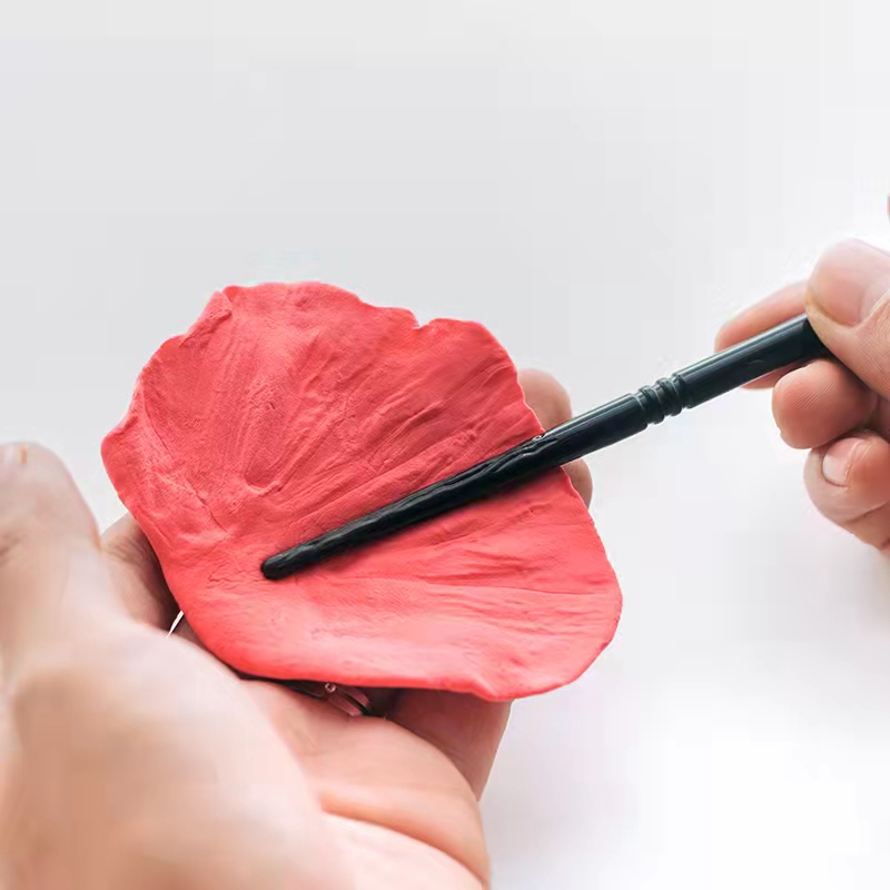 4pcs Set Pottery Tools Black Petal Indentation Pill Stick Soft Clay ...