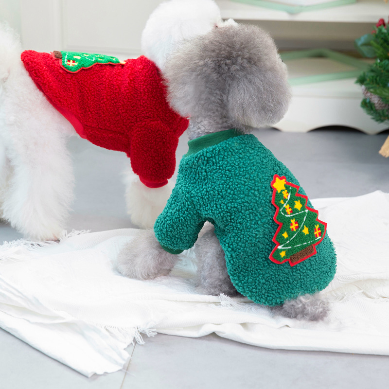 christmas pet sweater santa claus dog sweater warm pet clothes for ...