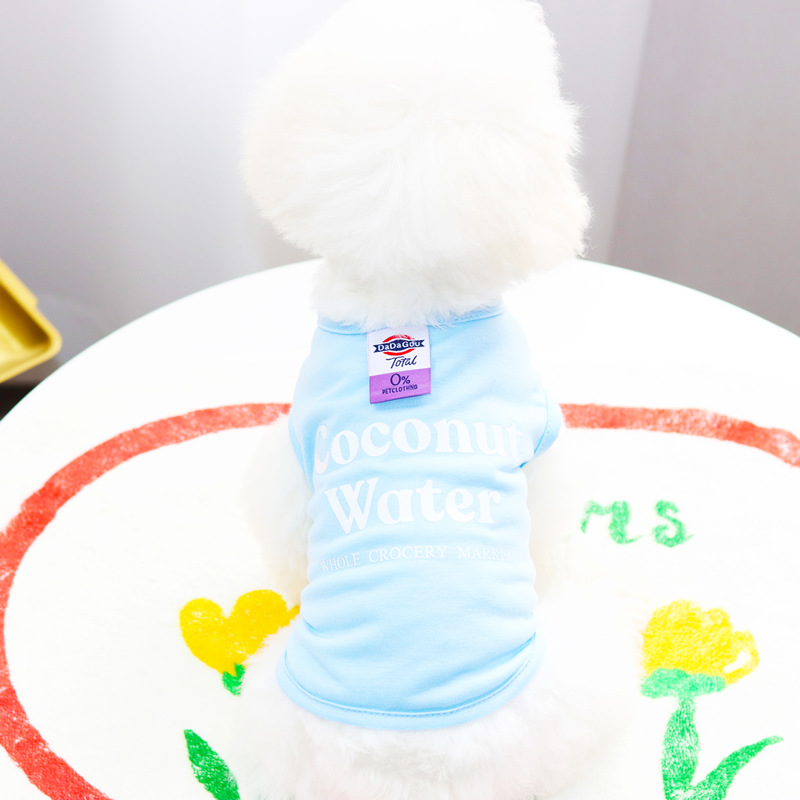 Letter Printed Dog Vest Summer Cool Pet Costume Pet Clothes For Small ...