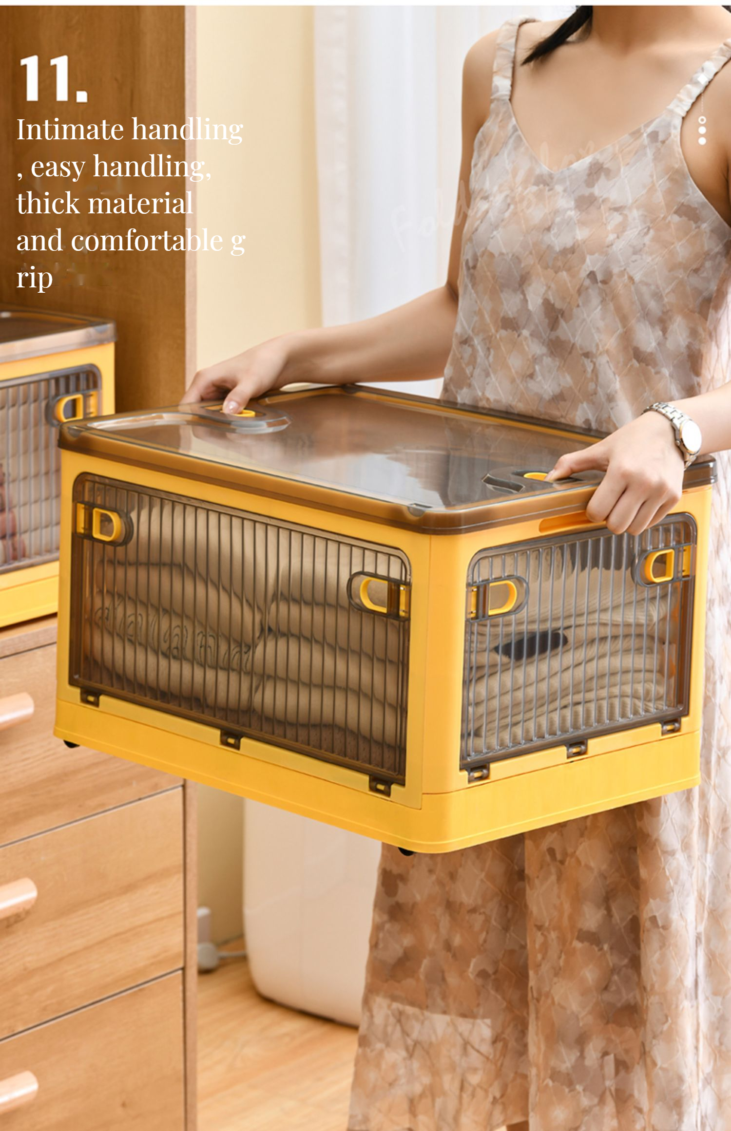 Storage Box Household Transparent Clothes Storage Box - Temu Canada