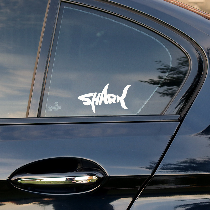 Shark Sticker Shark Text Vinyl Decal Sticker Cars Trucks - Temu