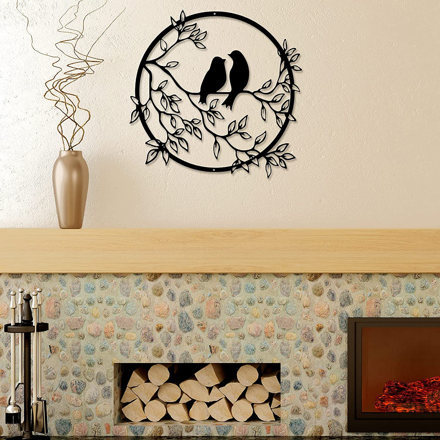 Bird On Tree Branch Metal Wall Art Stunning Decor For Living - Temu