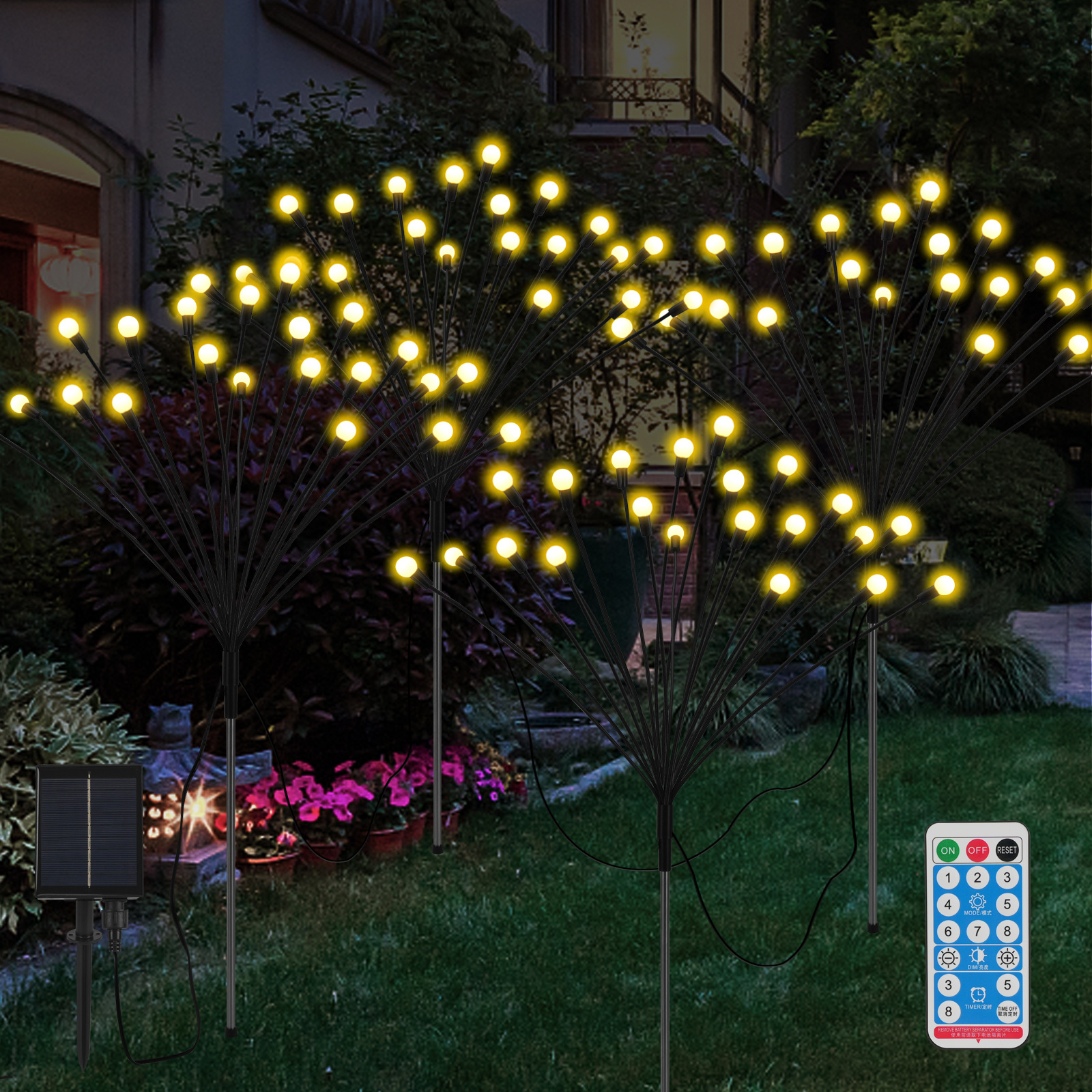 Solar Waterproof Can Light, Firefly Bunch String Lights, For Home ...