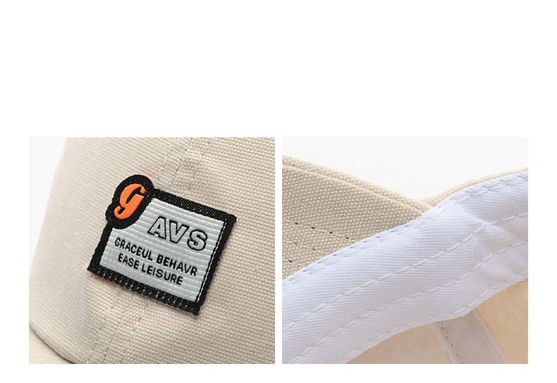 label applique baseball cap long back strap solid - {region_name}