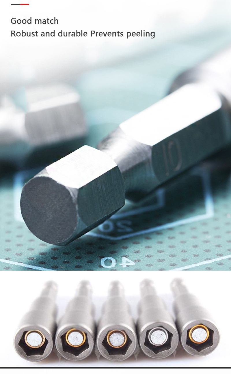 Broppe 6 35mm Hex Socket Strong Magnetic Sleeve Screwdriver Hand ...