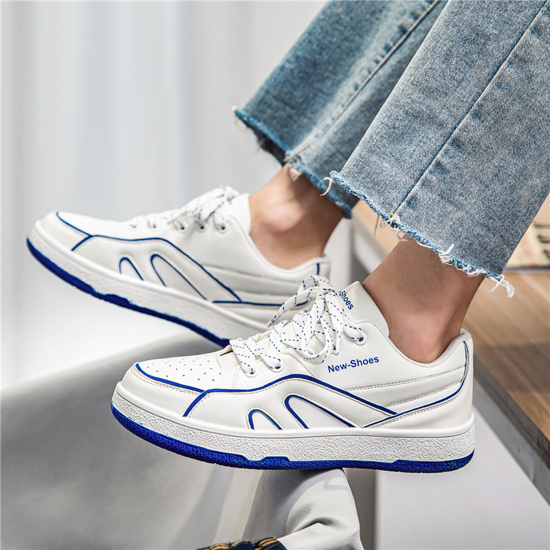 Men's Color Block Comfortable Skate Shoes Casual Lace Up Non-slip ...