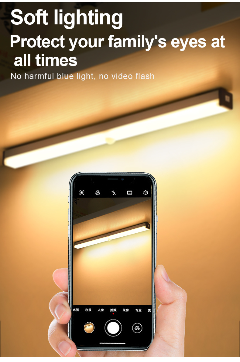 Led Motion Sensor Cabinet Light Counter Closet Lighting Usb - Temu ...