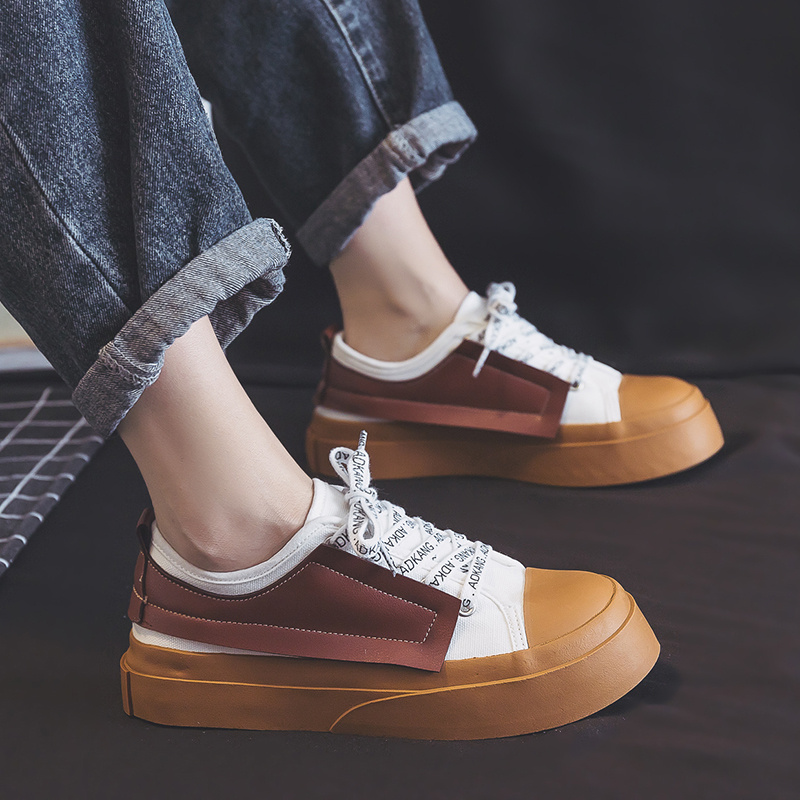 Women's Stitching Design Canvas Shoes Platform Round Toe - Temu Norway