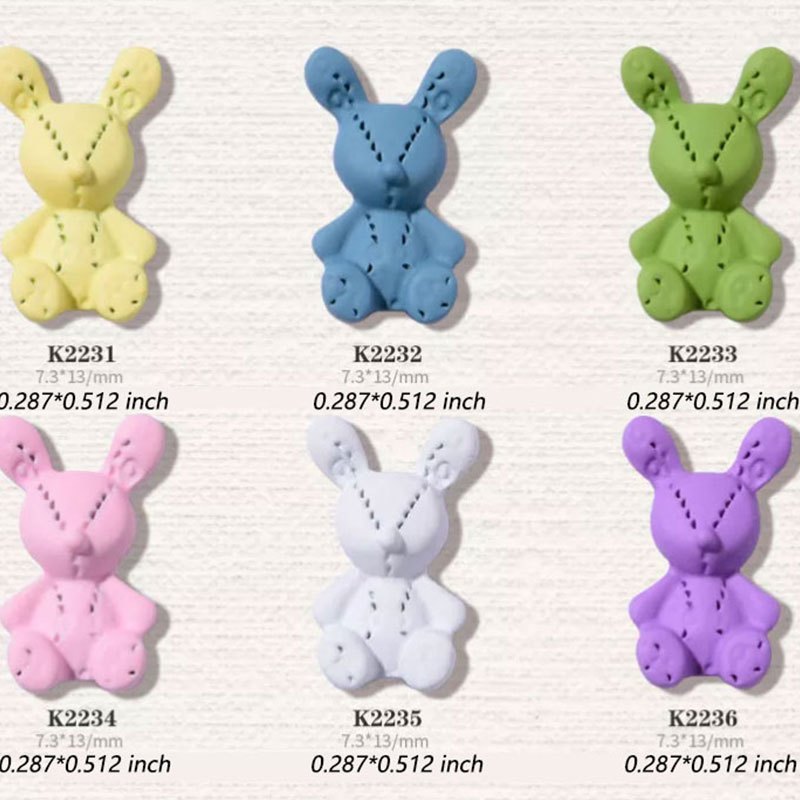 Fashion Creative Cute Metal Cartoon Kawaii Rabbit 3d Lovely - Temu New ...
