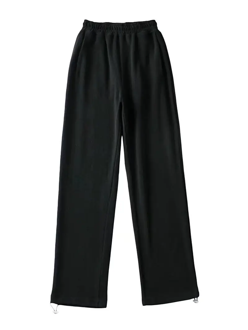 Womens Casual Drawstring Elastic Sweatpants Solid High Temu Australia
