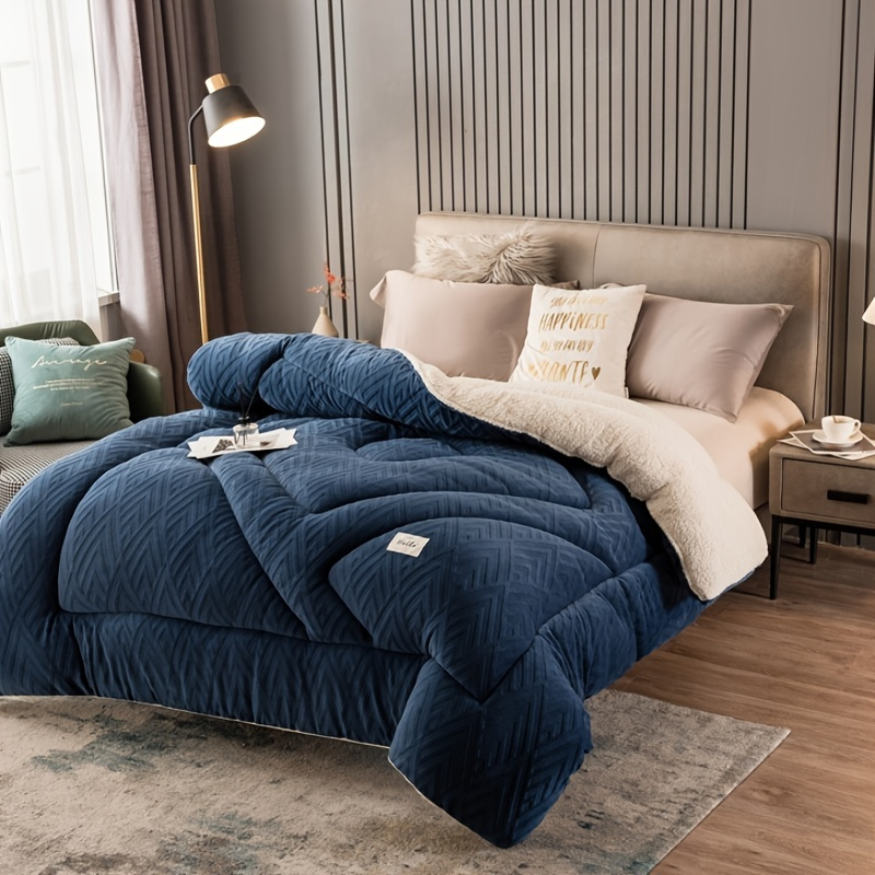 Quilted Warm Comforter Milk Velvet Quilt Core Milk Velvet In One Side