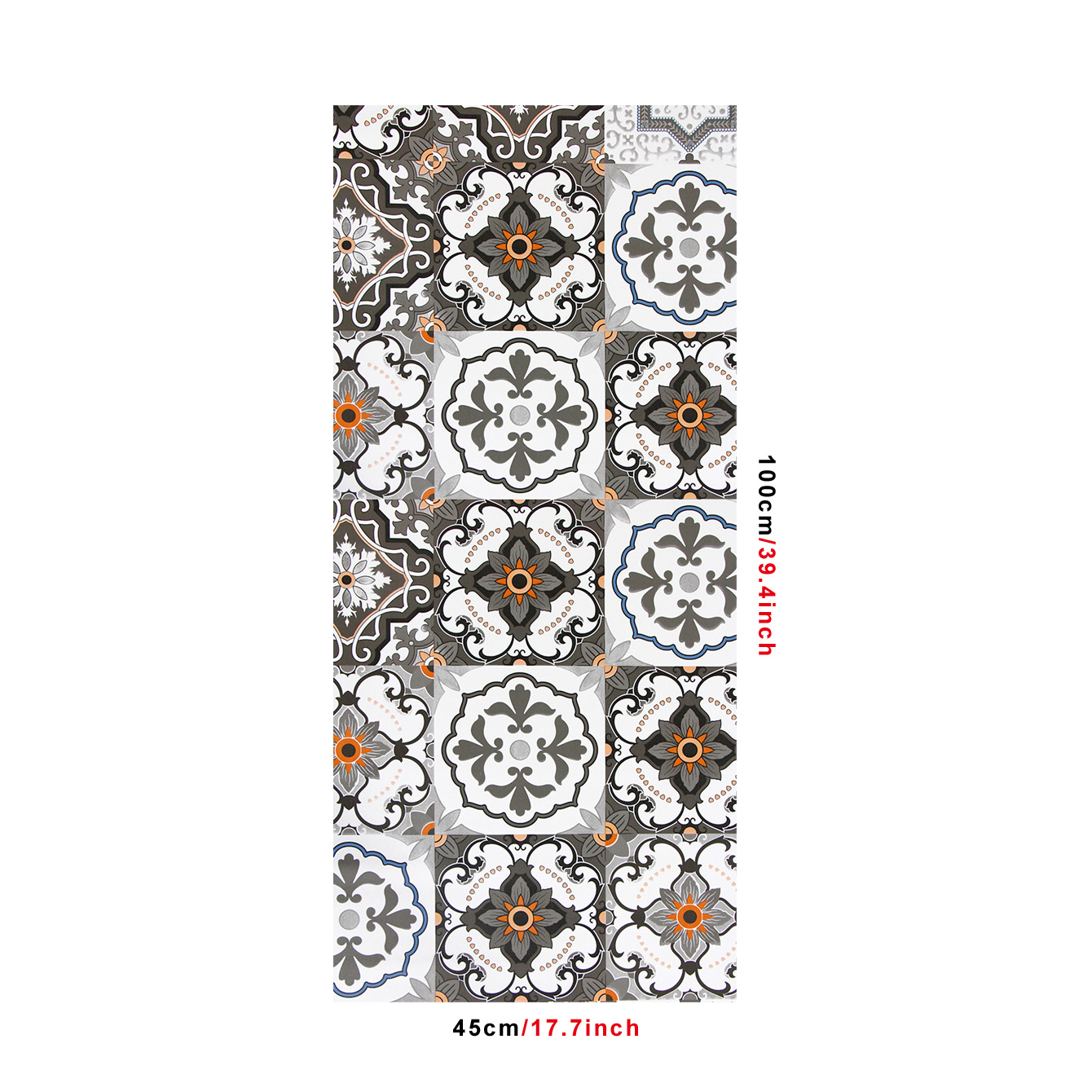 1pc Vintage European Pattern Contact Paper Black Slivery Home Decor ...