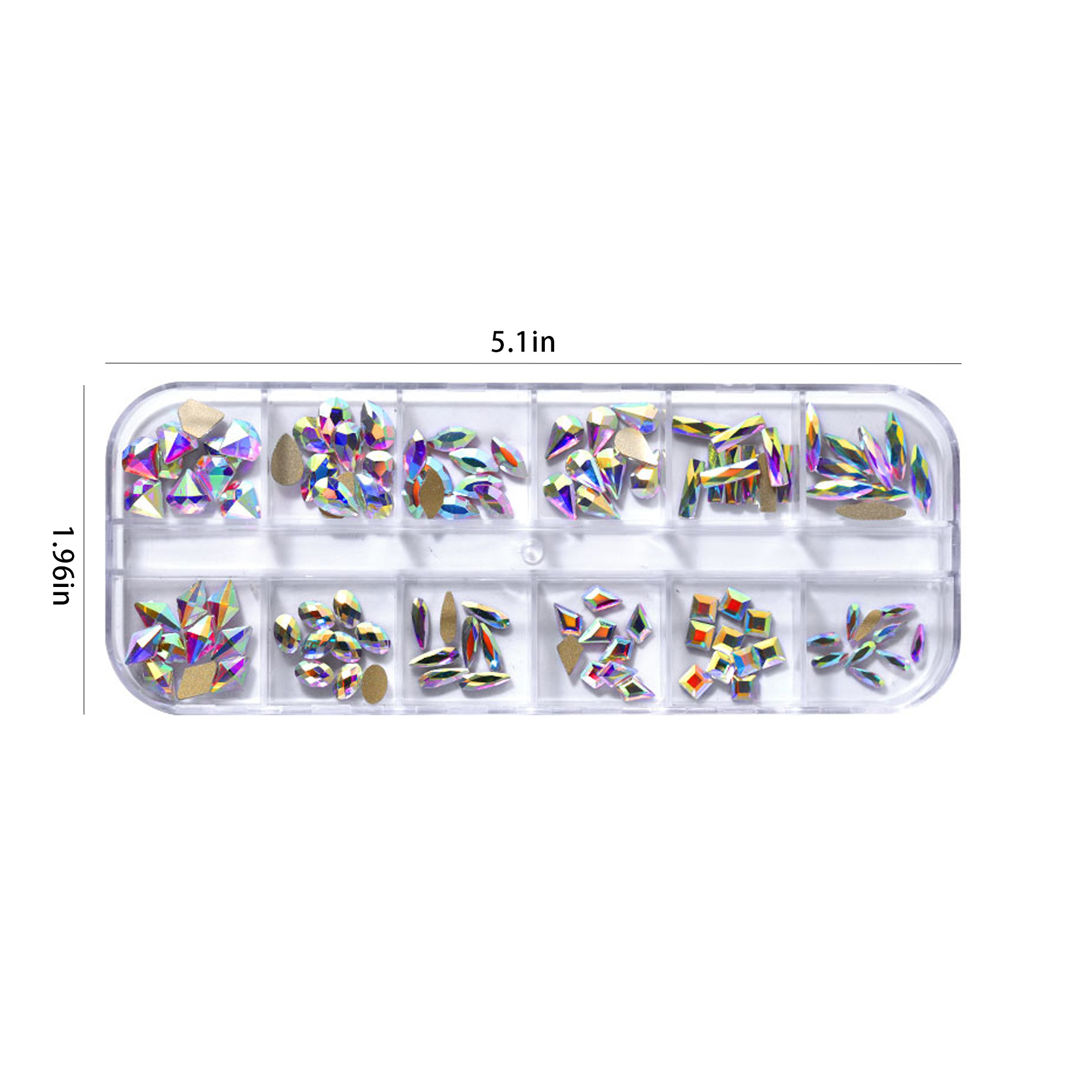 nail art kit multi shapes glass crystal - Temu Australia