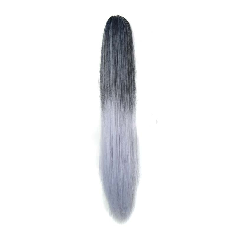 Straight Gradient Color Ponytail Extension Lengthened - Temu United Kingdom