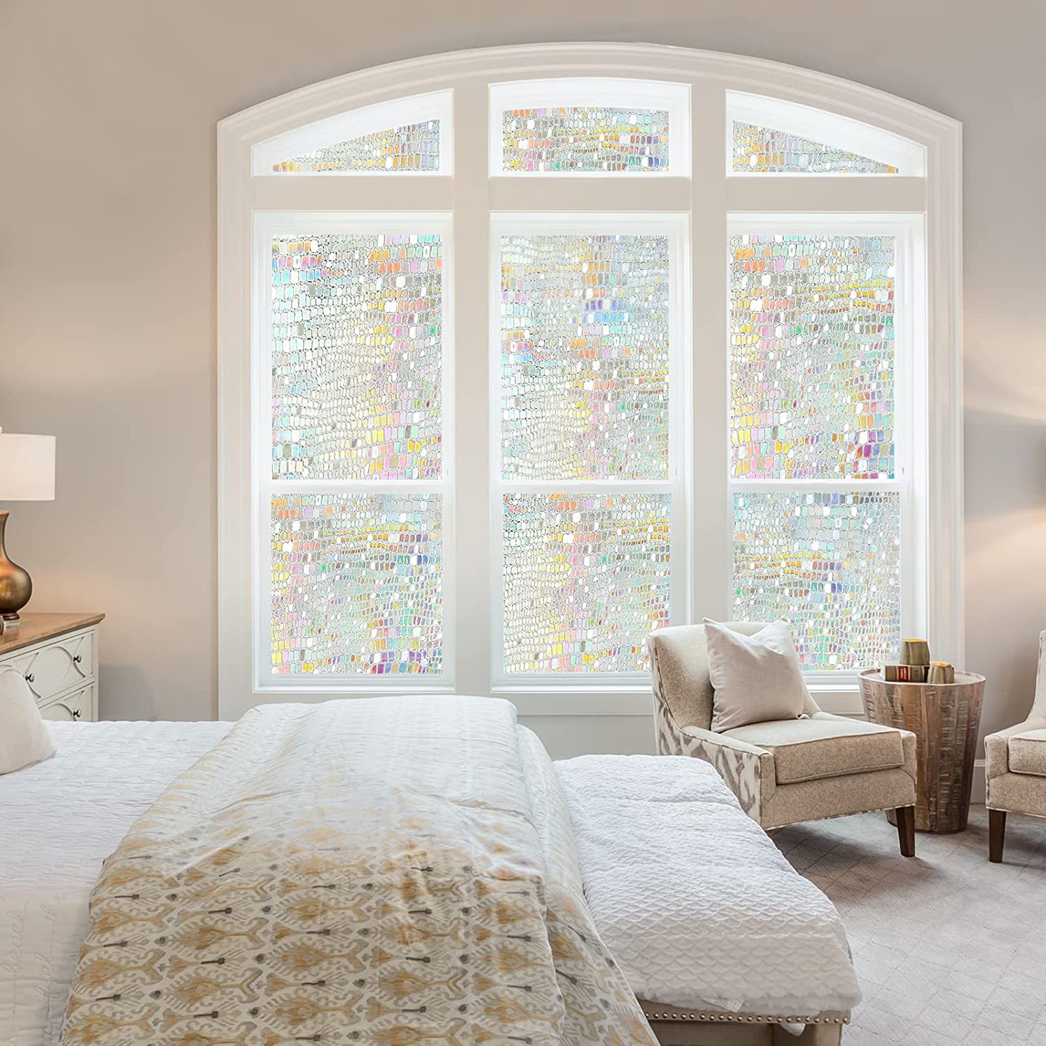 Holographic Crocodile Grain Window Privacy Film Translucent - Temu