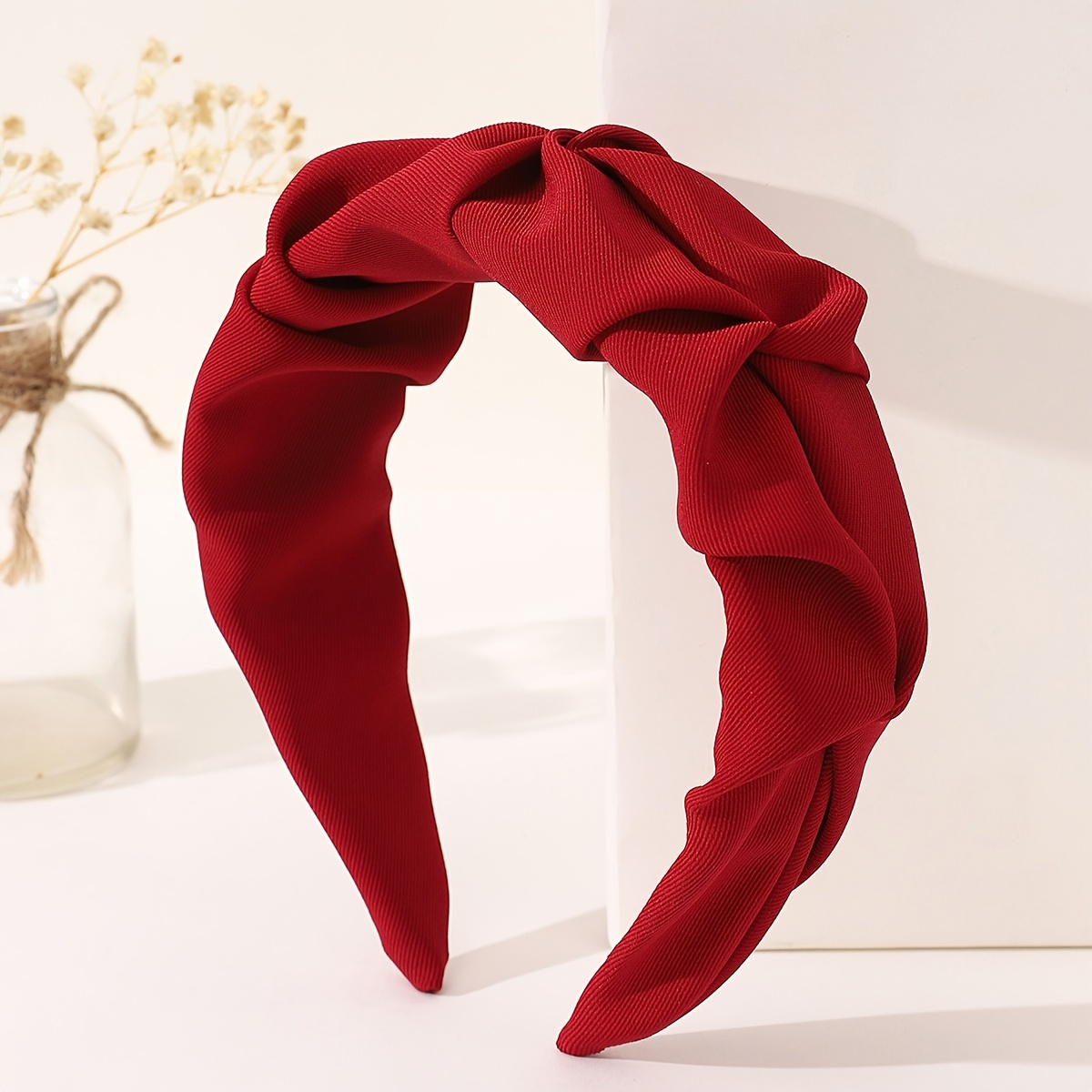1pc Men's Wrinkled Red Headband Pressed Hair Accessory | Shop On Temu ...