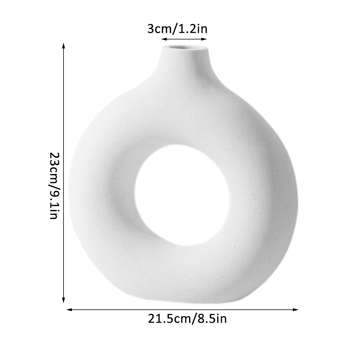 Nordic Ceramic Donut Vase Ceramic Flower Vase - Temu New Zealand