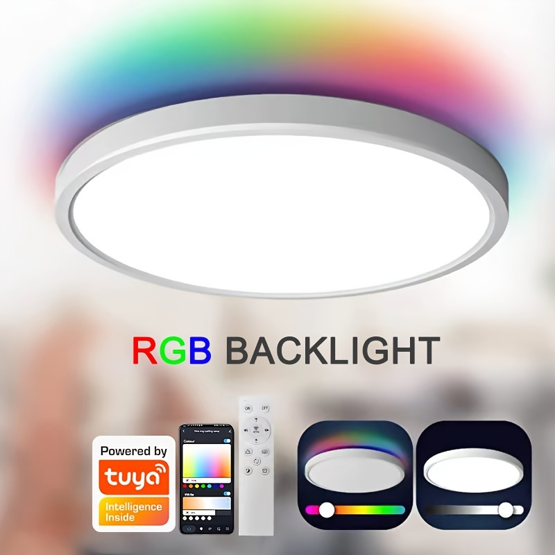 1pc 30w Led Smart Wifi Remote Control Home Ceiling Lamp Lights Fixtures ...