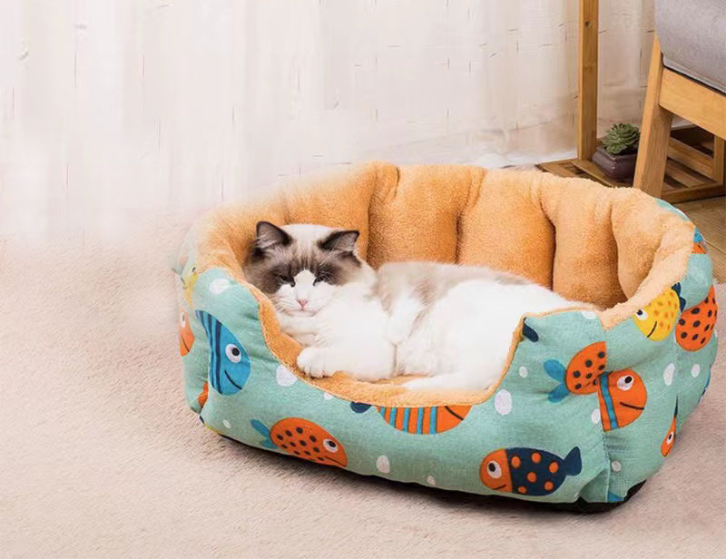 Cat Pattern Autumn Winter Warm Soft Cat Nest - Temu Australia