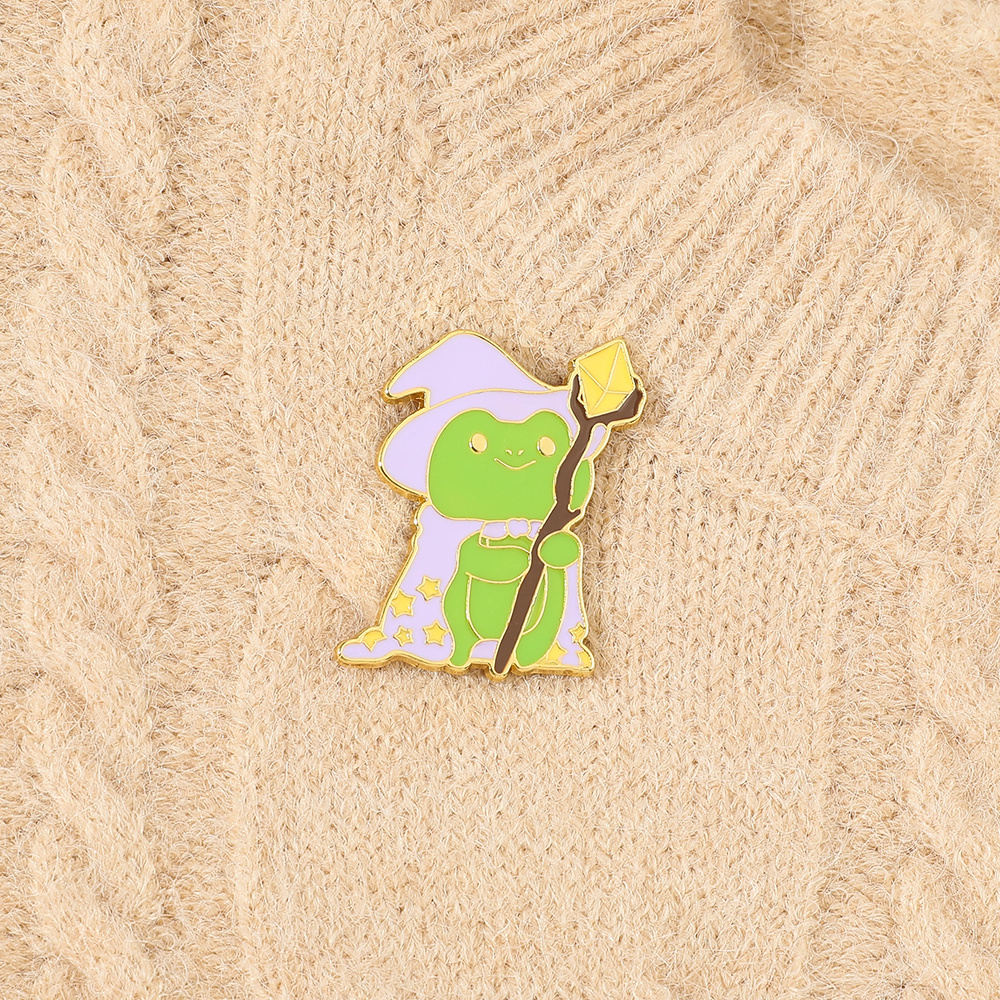 Cute Frog Brooch Cartoon Animal Enamel Metal Jewelry Pin - Temu