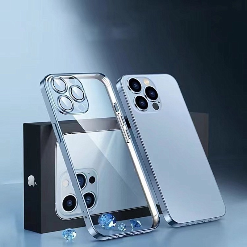 Transparent Electroplated Protective Mobile Phone Cover Case - Temu ...