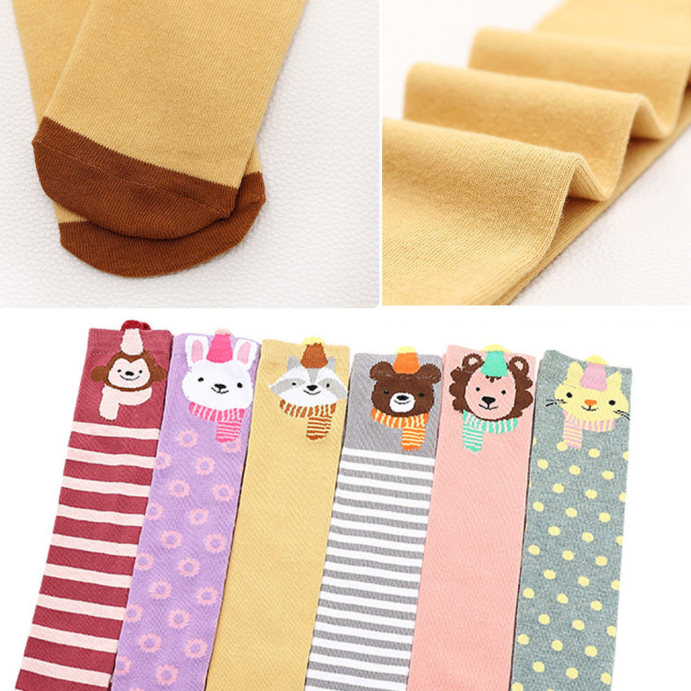 Socks Kids Striped Polka Dot Flowers Knee High Cartoon - Temu New Zealand