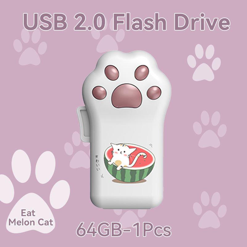 Usb Flash Drive Cute Flash Drive Cat Foot Plaque Mini Thumb - Temu Norway