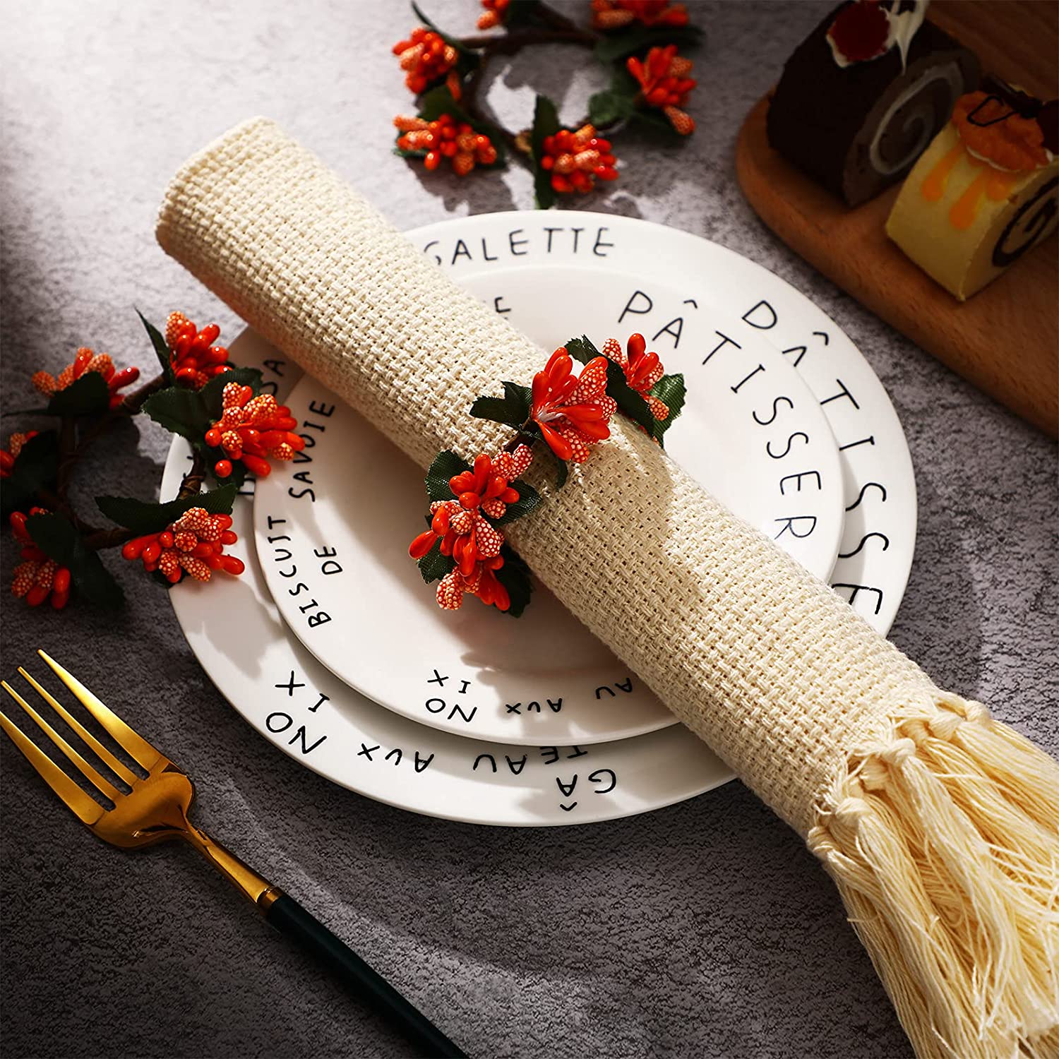 Garland Napkin Ring Napkin Suitable Birthday Wedding - Temu Australia