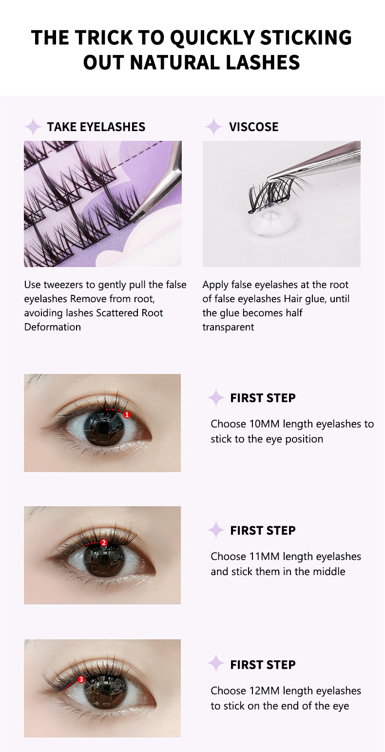 Diy Eyelash Clusters Segment Lashes Custom Kit Hybrid Lash - Temu