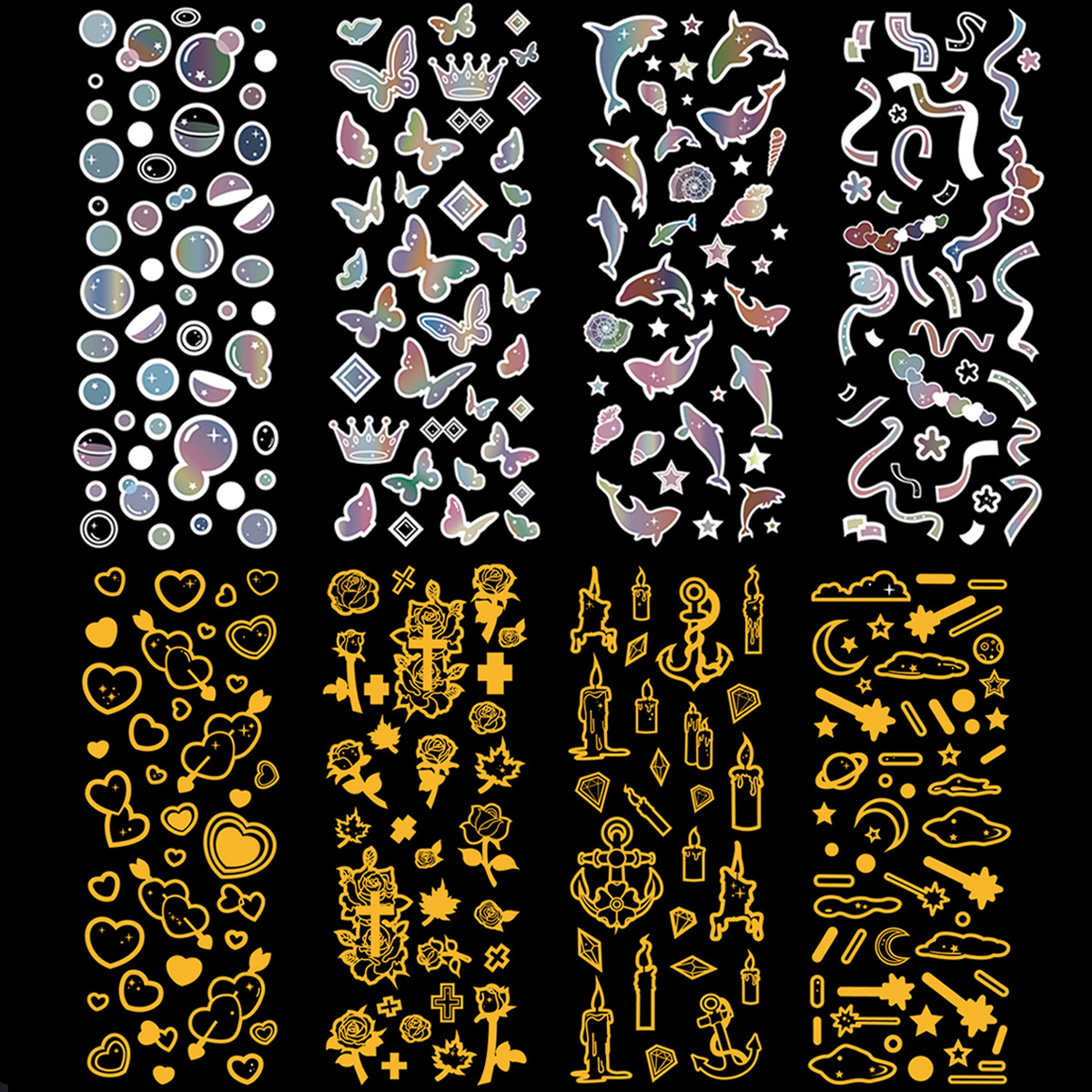 Vintage Laser Sticker Diary Album Card - Temu Norway