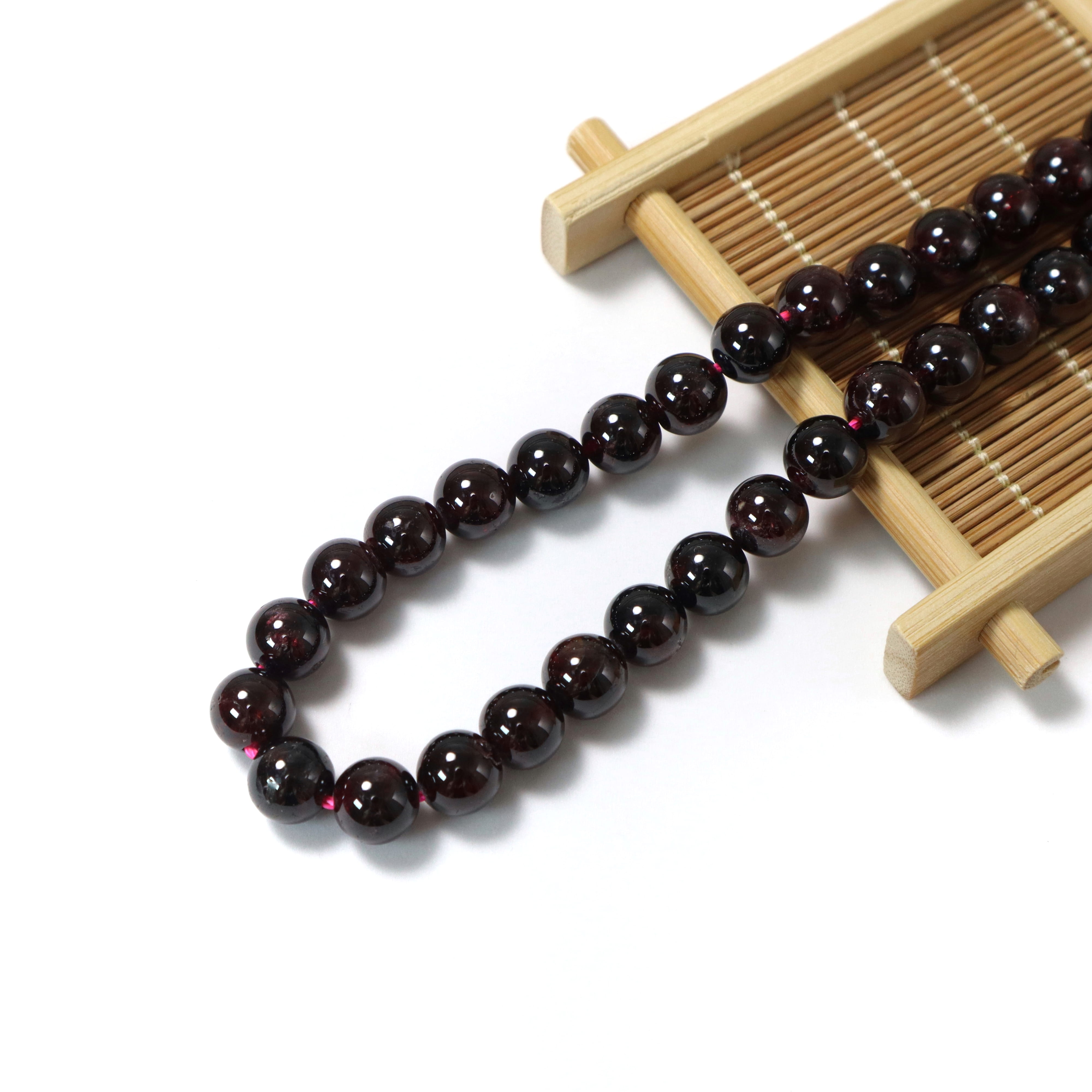 4mm natural garnet long chain loose beads semi finished - Temu New Zealand