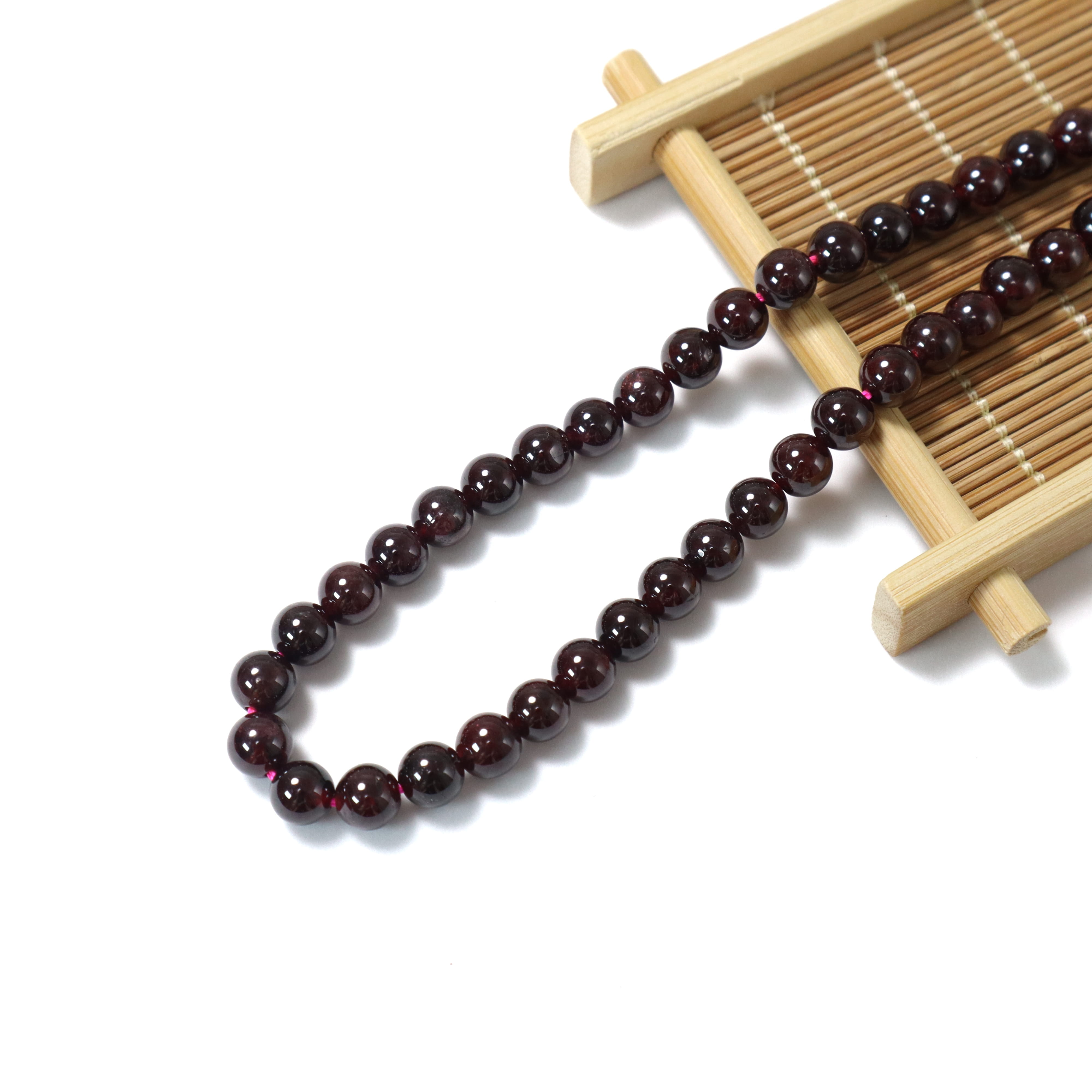 4mm natural garnet long chain loose beads semi finished - Temu New Zealand