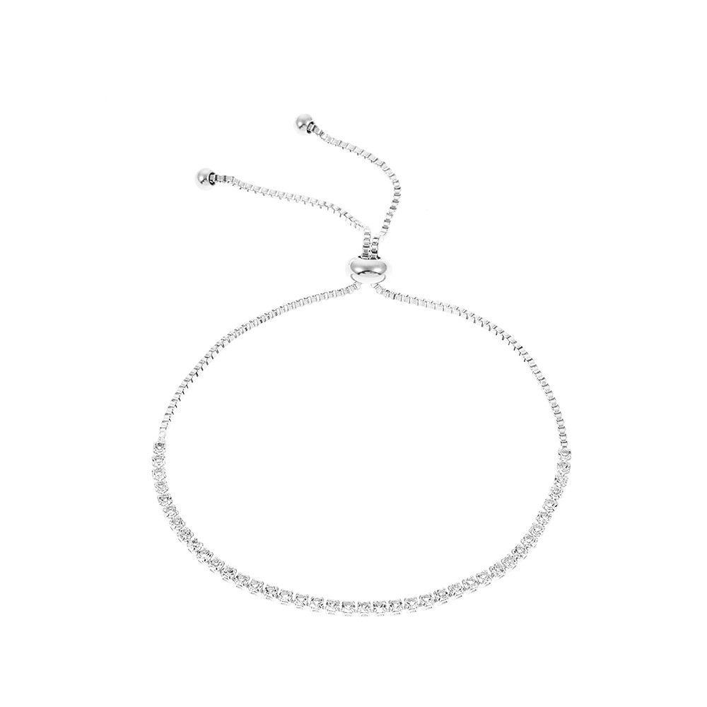 Dainty Bracelet Adjustable Rhinestone Claw Link Chain Ladies Daily ...