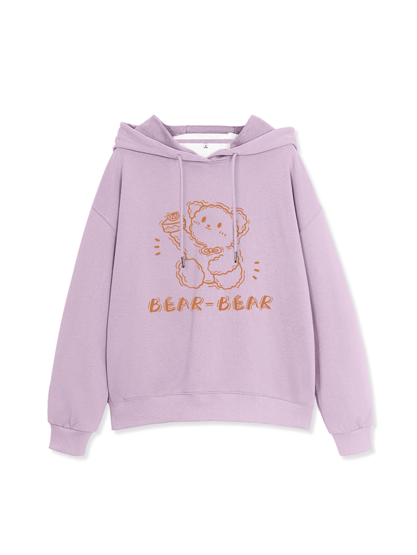 Cartoon Bear Graphic Drawstring Thermal Hoodie Casual - Temu Australia